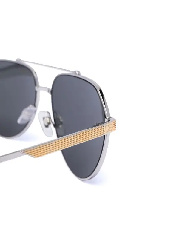 Dolce & Gabbana Pilot-frame Double-bridge Sunglasses