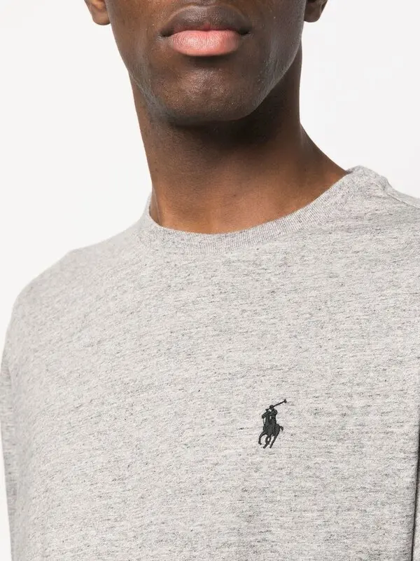 Polo Ralph Lauren Logo-embroidery Cotton T-shirt - Grey