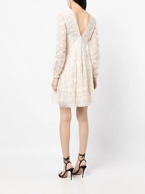 NEEDLE & THREAD Embroidered Lace Detail Dress