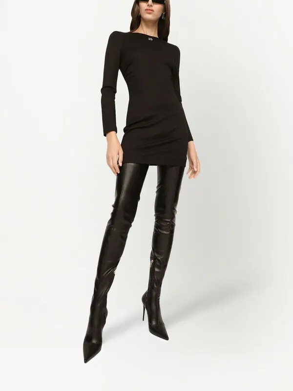 Dolce & Gabbana Dg-logo Milano-rib Minidress