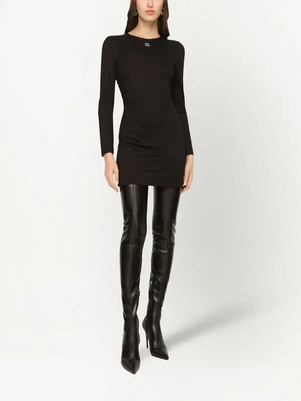Dolce & Gabbana Dg-logo Milano-rib Minidress