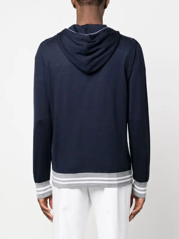 Eleventy Drawstring Zip-up Hoodie