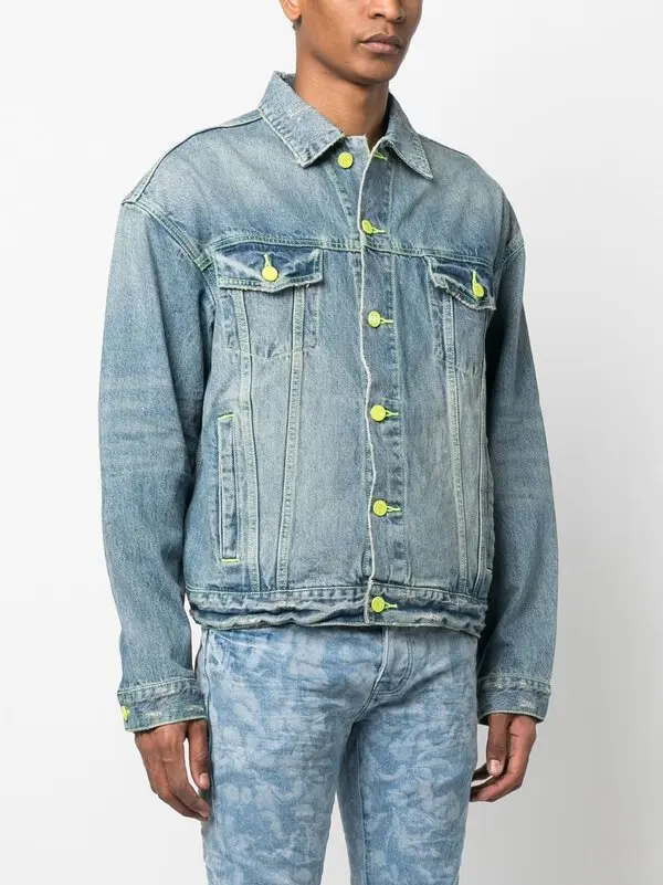 PURPLE BRAND Vintage Washed Denim Jacket