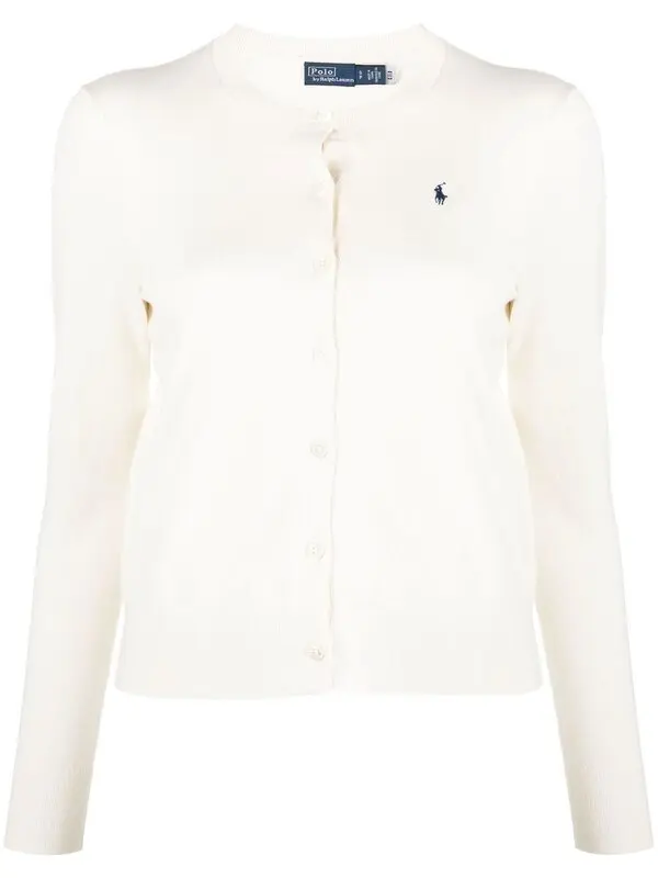 Polo Ralph Lauren Logo-embroidered Cardigan - Neutrals