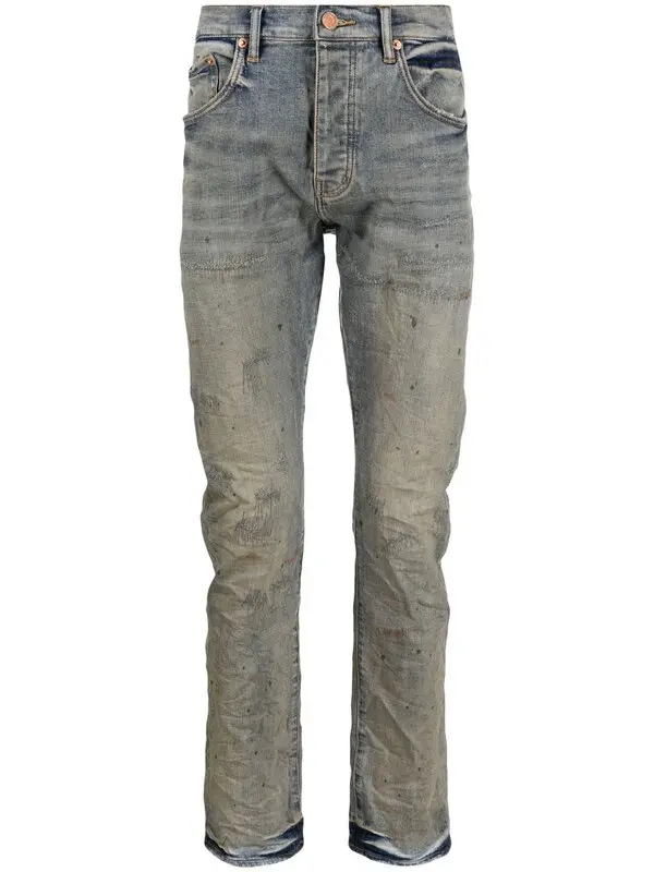 PURPLE BRAND Distressed Slim-fit Jeans