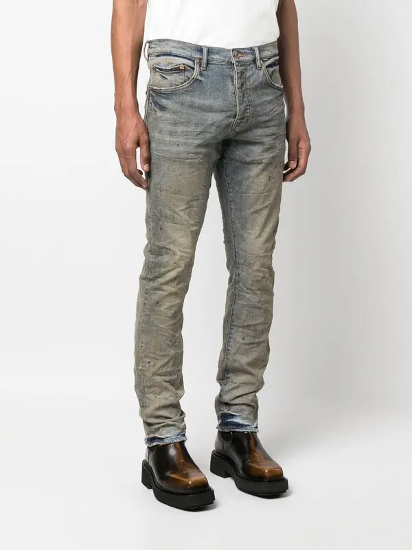 PURPLE BRAND Distressed Slim-fit Jeans