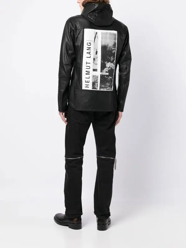 Helmut Lang Photograph-print Leather Jacket