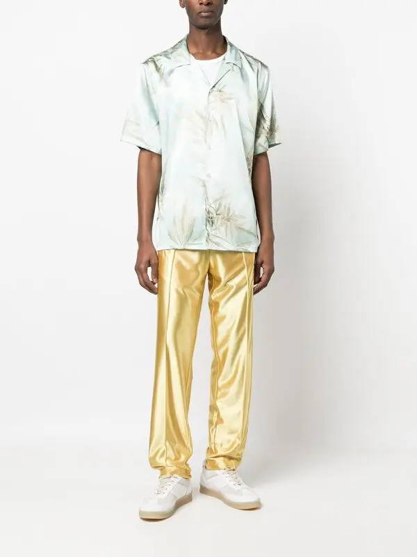 NAHMIAS Palm Tree-print Bowling Shirt
