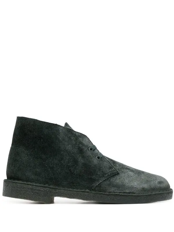 Clarks Lace-up Suede Boots - Green