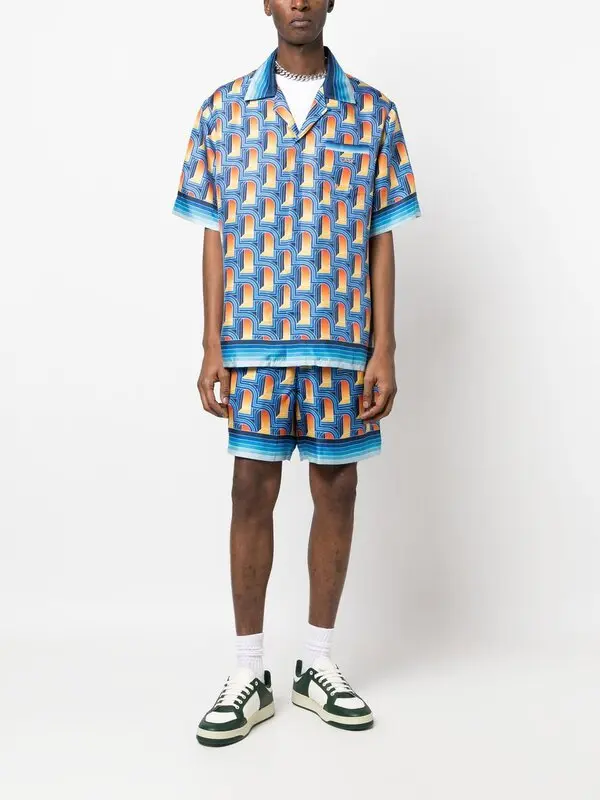 Casablanca L'arche De Nuit Silk Shorts