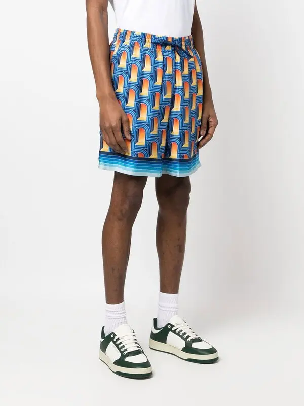 Casablanca L'arche De Nuit Silk Shorts