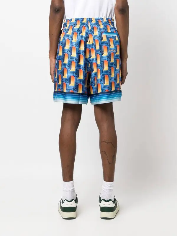 Casablanca L'arche De Nuit Silk Shorts