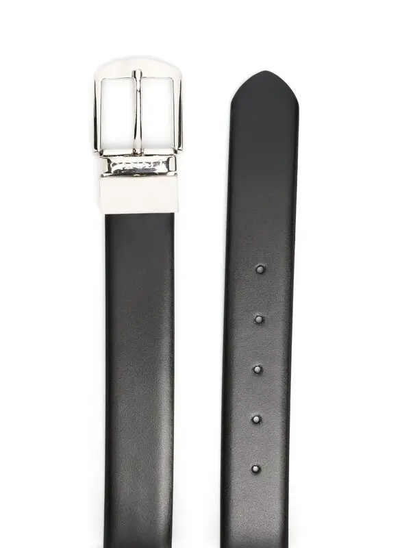 Canali Engraved-logo Buckle Belt