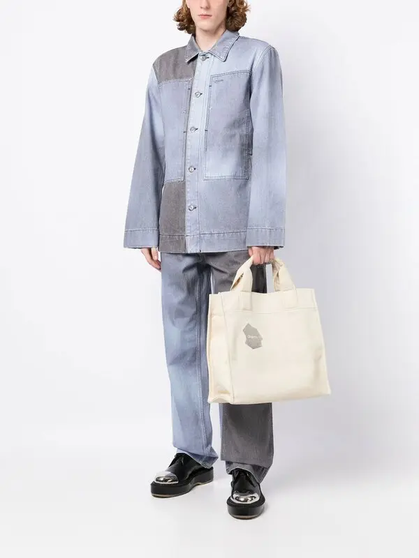 OBJECTS IV LIFE Logo-print Cotton Tote Bag - White