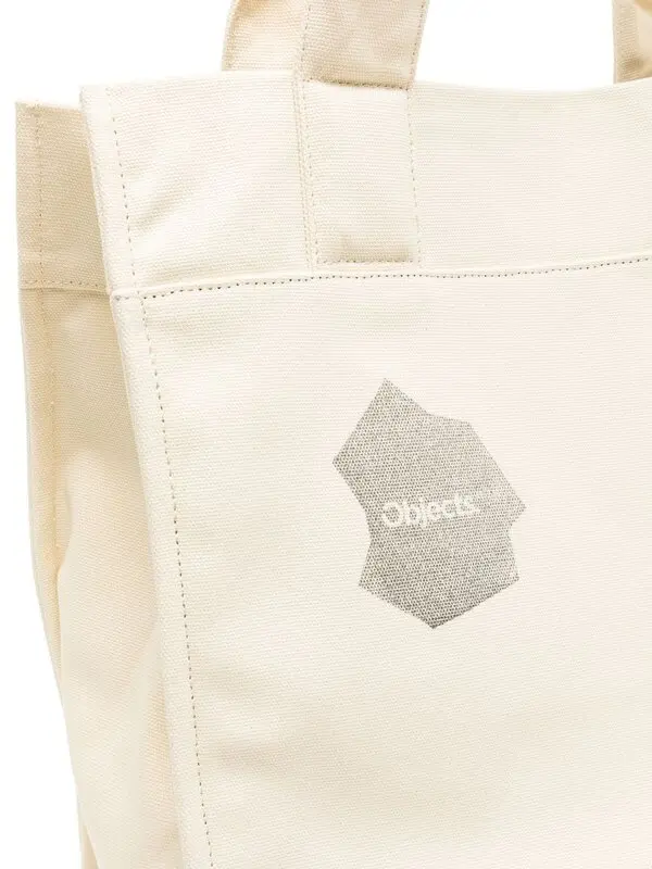 OBJECTS IV LIFE Logo-print Cotton Tote Bag - White
