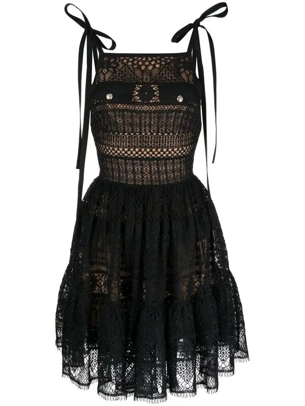 knee length dresses for ladies Voraz Macrame Mini Dress | Jaded London