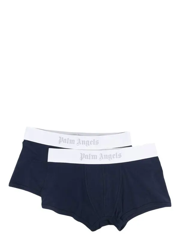 Palm Angels Logo-waistband Boxers - Blue