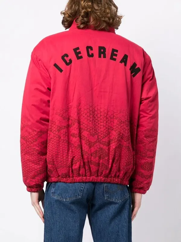 ICECREAM Snakeskin-print Padded Jacket