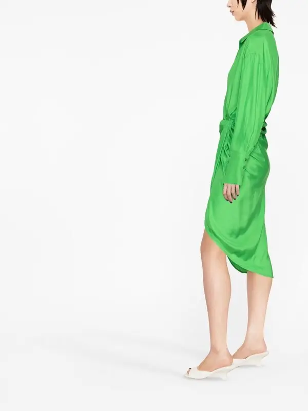 Gauge81 Draped Silk Wrap Dress