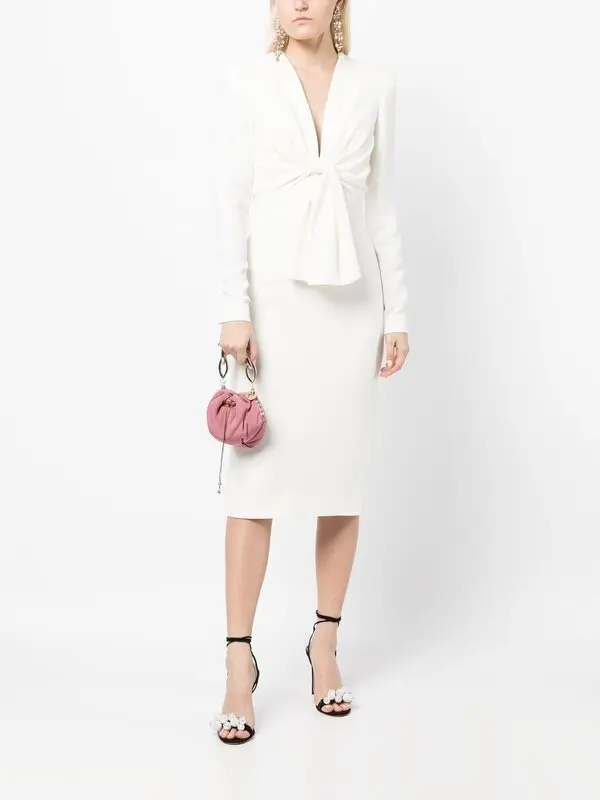 Elie Saab Crêpe Midi Dress