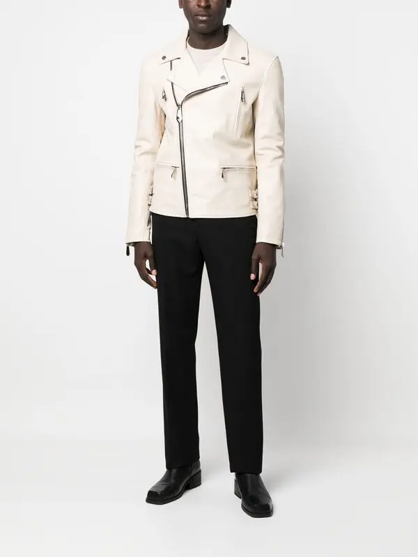 Philipp Plein Gothic Plein Leather Biker Jacket