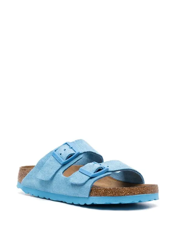 Birkenstock Suede Double-Strap Sandals - Blue | Editorialist display picture 1