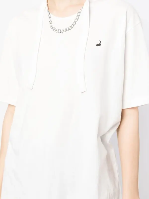 PUSHBUTTON Necklace-print Oversized T-shirt
