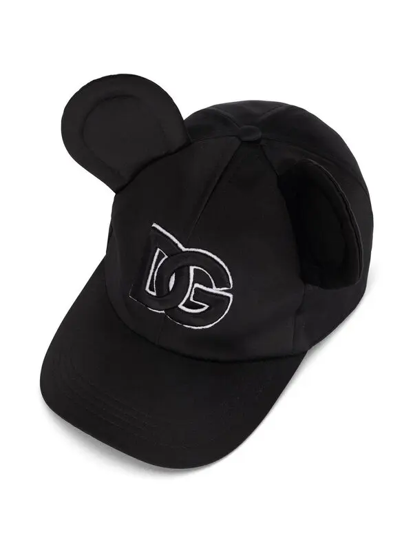 Dolce & Gabbana Velvet Baseball Cap With Animal Ears