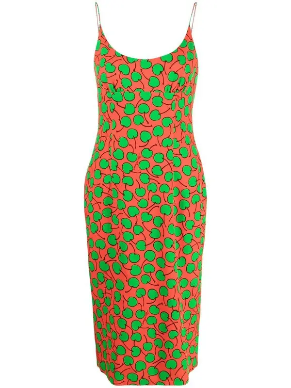 Moschino Graphic-print Midi Dress - Red