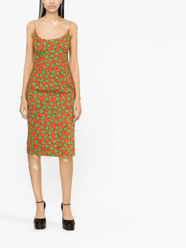Moschino Graphic-print Midi Dress - Red