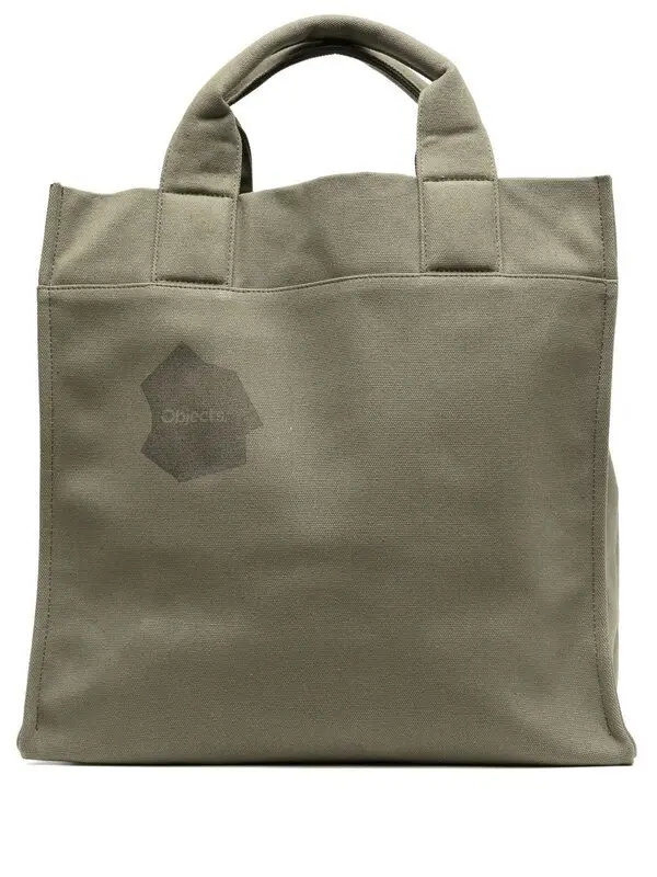 OBJECTS IV LIFE Logo-print Canvas Tote Bag - Green