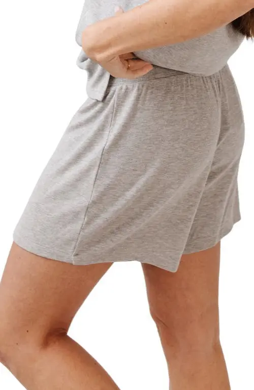 Cozy Earth Rib Sleep Shorts - Grey