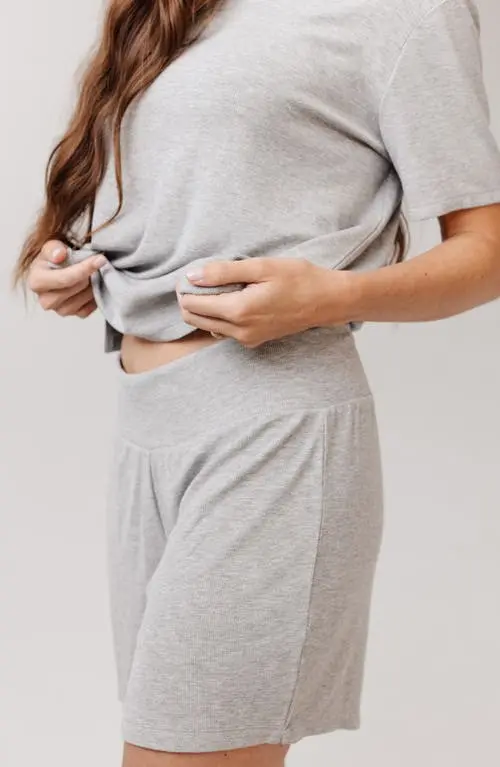 Cozy Earth Rib Sleep Shorts - Grey