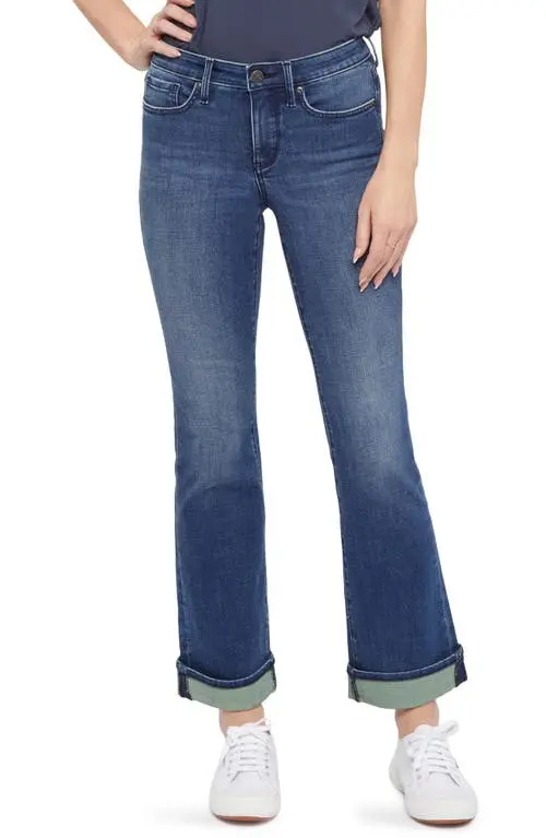 NYDJ Barbara Cuffed Ankle Bootcut Jeans - Bluewell