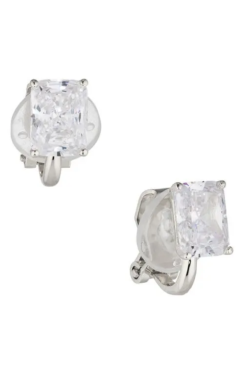 Nadri Clip-on Earrings - Rhodium