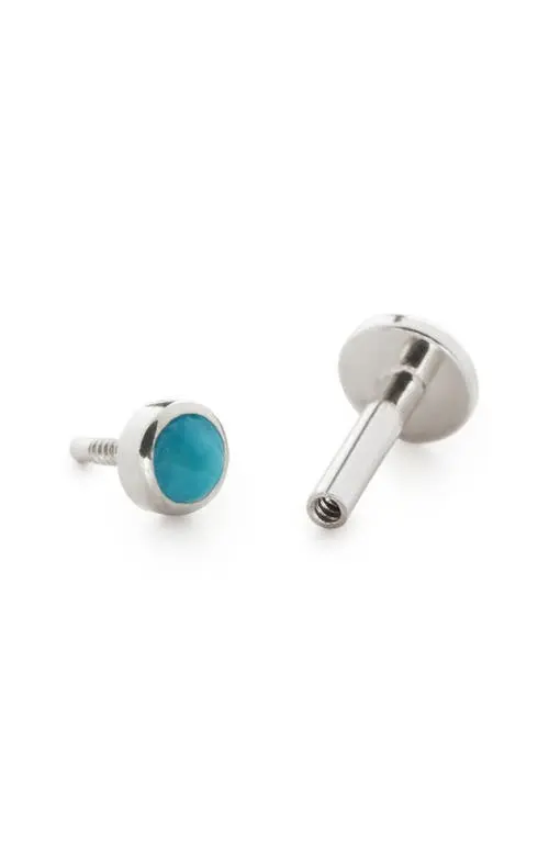 Monica Vinader Mini Turquoise Single Labret Stud