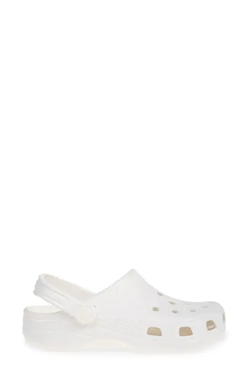 CROCS Classic Glitter Clog - White