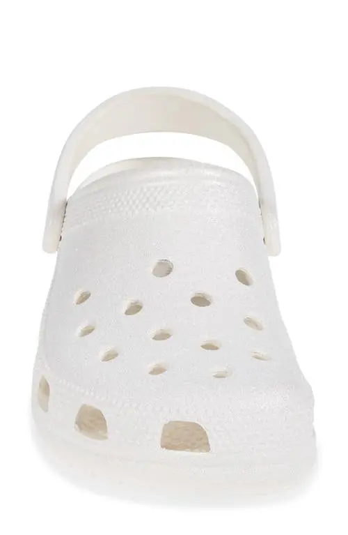 CROCS Classic Glitter Clog - White