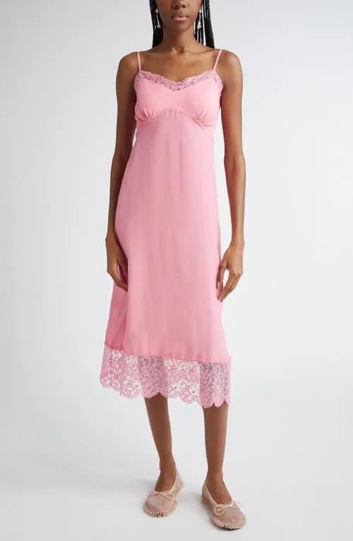 Simone Rocha Lace Trim Slipdress - Bright Pink
