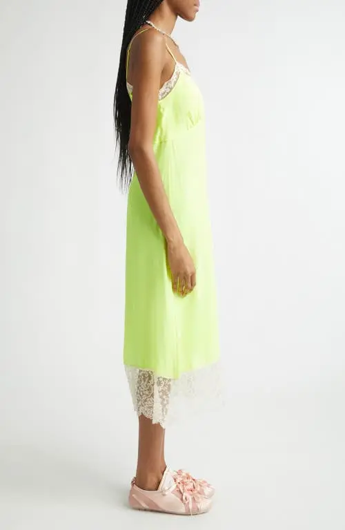 Simone Rocha Lace Trim Slipdress - Fluoro