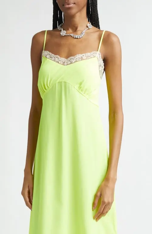 Simone Rocha Lace Trim Slipdress - Fluoro