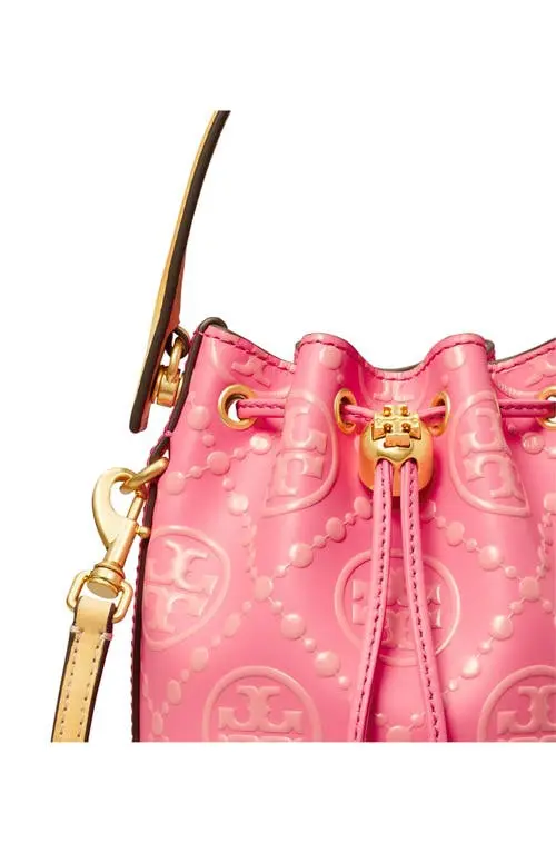 Tory Burch Mini T Monogram Embossed Bucket Bag