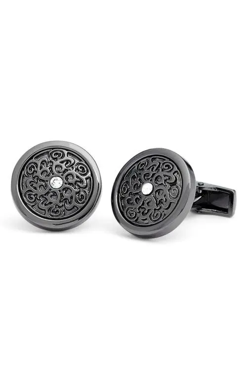 CLIFTON WILSON Round Cuff Links - Black