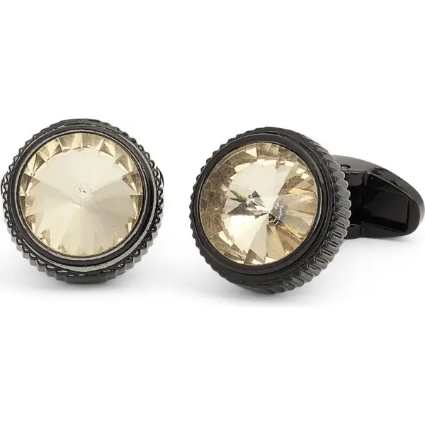 CLIFTON WILSON Round Cuff Links - Black