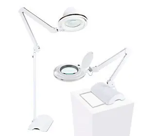 BRIGHTECH Lightview 2-in-1 Led Magnifier Floor Desk Lamp - One-color