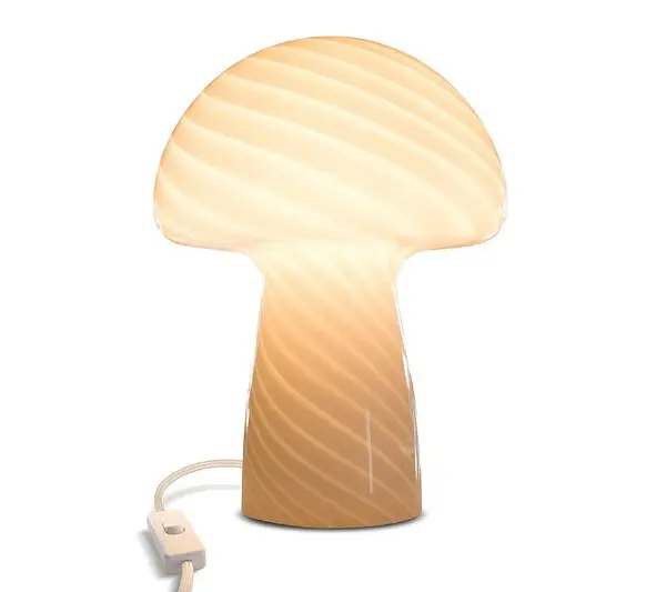 BRIGHTECH Mushroom 12.75 In. Led Glass Table La Mp - One-color