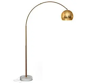 BRIGHTECH Olivia 75'h Antiqued Brass Led Arc Fl Or Lamp - One-color
