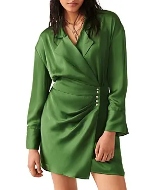 green emerald velvet dress Ba&sh Kika Dress main image 0