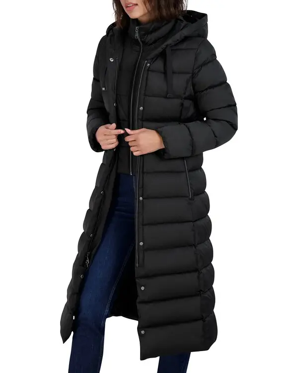 Tahari Nellie Hooded Puffer Coat