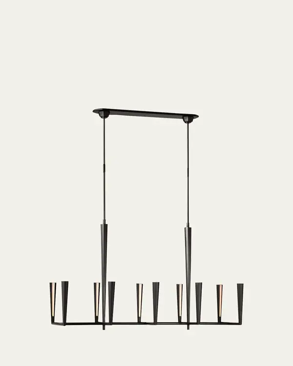 VISUAL COMFORT & CO. Galahad Large Linear Chandelier Thomas O'brien - Bronze